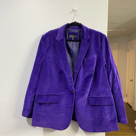 Talbots | Jackets & Coats | Nwot Talbots Plus Size Purple Velvet Blazer ...